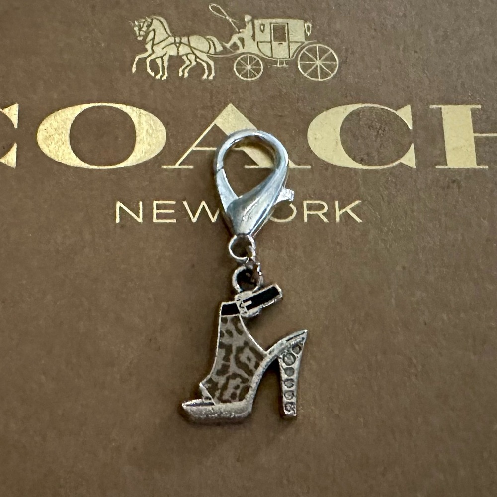 Coach Crystal Enamel Leopard Animal Print High Heel B… - Gem